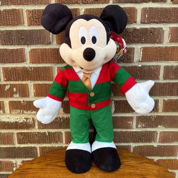 Disney | Toys | Christmas Mickey Mouse Standing Porch Greeter Plush 24 ...
